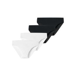 Schiesser Slip ' Invisible Light ' Damen Gr&ouml;&szlig;e XS schwarz / wei&szlig;