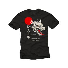 Makaya Shirt 'Nobody Cares Drache' Herren Gr&ouml;&szlig;e S schwarz