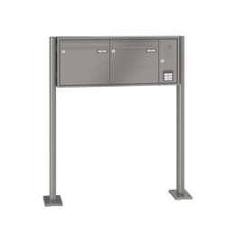 Renz Quadra freistehende Briefkastenanlage mit Sprechanlage 2-fach RAL9016