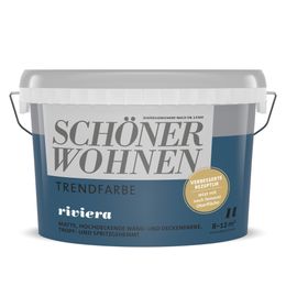 Sch&ouml;ner Wohnen Farbe Sch&ouml;ner Wohnen Farbe Trendfarbe 'Riviera' blau matt 1 l