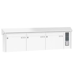 Renz Prisma Aufputzbriefkastenanlage mit Sprechsieb 3-fach RAL9016