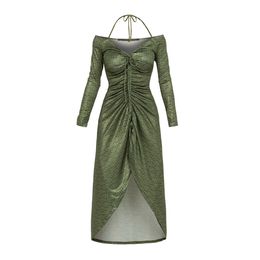 JIORO Kleid Damen Gr&ouml;&szlig;e 40 gr&uuml;n Sommerkleid