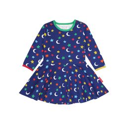 Toby tiger Kleid 'Mond und Sterne' M&auml;dchen Gr&ouml;&szlig;e 110 blau