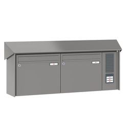Renz Prisma Aufputzbriefkastenanlage mit Sprechsieb 2-fach RAL9007