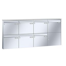 LEABOX 7er Aufputzbriefkastenanlage in V2A Edelstahl - LEA3