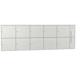 ONZO Aufputzbriefkastenanlage mit Sprechsieb in DB703 10-fach mit Soft Close