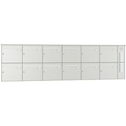 Renz ONZO Aufputzbriefkastenanlage mit Sprechsieb in RAL 7016 12-fach mit Soft Close
