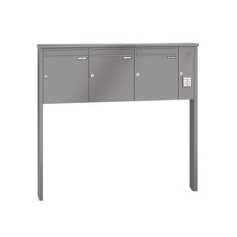 Renz Tetro freistehende Briefkastenanlage mit Sprechanlage 3-fach RAL9016