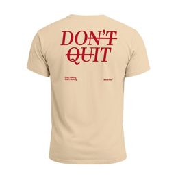 Neverless Shirt 'Don't Quit' Herren Gr&ouml;&szlig;e L beige