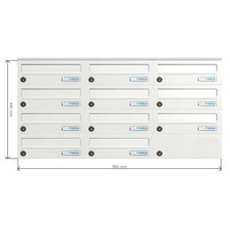 B-01 11er Edelstahl V2A Wandbriefkastenanlage Aufputz