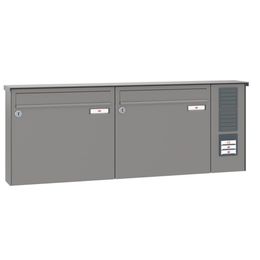 Renz Basic B Briefkastenanlage Aufputz 2-fach mit Sprechfeld in DB703