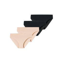 Schiesser Slip ' Invisible Light ' Damen Gr&ouml;&szlig;e XS sand / schwarz