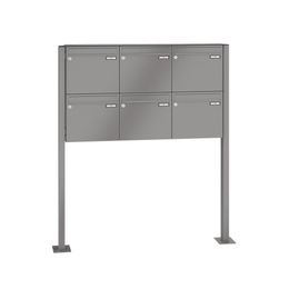 Renz Basic B freistehende 6-fach in RAL 7016 mit Fu&szlig;platten mit Soft Close