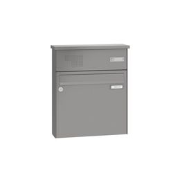 Renz LEABOX Aufputzbriefkasten mit Sprechfeld in RAL 9007 - LEA3