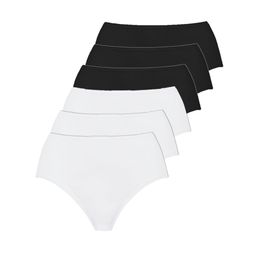 Nina von C. Slip 'Fine Cotton' Damen Gr&ouml;&szlig;e S/M schwarz / wei&szlig;
