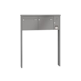 Renz Tetro freistehende Briefkastenanlage mit Sprechanlage 2-fach RAL9007