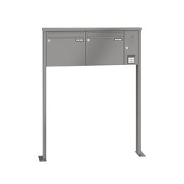Renz Tetro freistehende Briefkastenanlage mit Sprechanlage 2-fach RAL7016