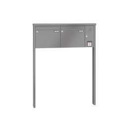 Renz Tetro freistehende Briefkastenanlage mit Sprechanlage 2-fach RAL9016