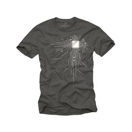MAKAYA Shirt 'CPU' male size 5XL Dark grey