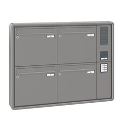 Renz RS2000 Aufputzbriefkastenanlage mit Sprechsieb 4-fach DB703