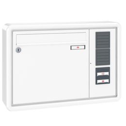 Renz RS2000 Aufputzbriefkastenanlage mit Sprechsieb RAL9016