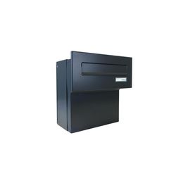 Mauerdurchwurf Briefkasten in RAL 7016 - T: 18-27 cm - F-04