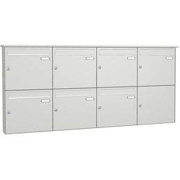 ONZO Aufputzbriefkastenanlage in RAL 9007 7-fach mit 2ten Namensschild