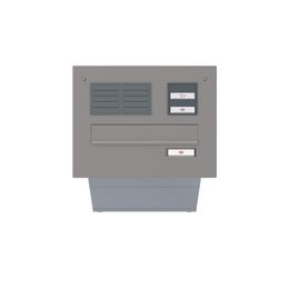 Renz Mauerdurchwurf Briefkasten mit Sprechsieb T: 26,5 - 41 cm RAL9007