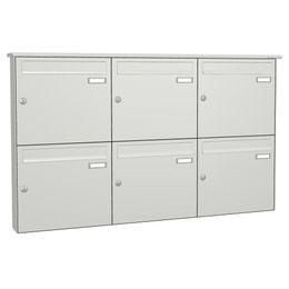 ONZO Aufputzbriefkastenanlage in RAL 7016 6-fach mit Soft Close