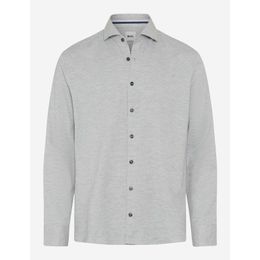 Brax Herren Hemd Style HAROLD platin, hellgrau, Gr. XL