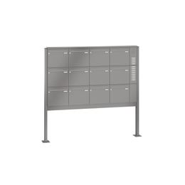 LEABOX 12er freistehende Briefkastenanlage mit Sprechfeld in DB703 Dupont/Axalta (Fu&szlig;platten) - LEA3