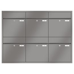 Renz Plan Unterputz Briefkastenanlage 6-fach RAL9007
