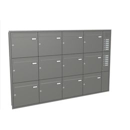 Huber 12er Unterputz-Briefkastenanlage in DB703 mit Sprechsieb