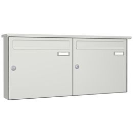 ONZO Aufputzbriefkastenanlage in RAL 7016 2-fach mit 2ten Namensschild & Soft Close