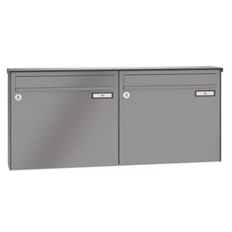 Renz Basic B Briefkastenanlage Aufputz 2-fach in RAL 9007