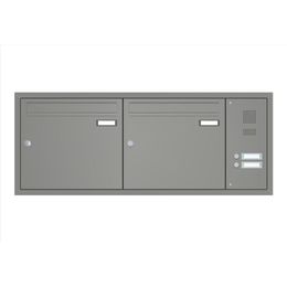 Huber 2er Unterputz-Briefkastenanlage in RAL 9016 mit Sprechsieb & Soft Close