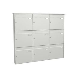 ONZO Aufputzbriefkastenanlage in RAL 7016 9-fach