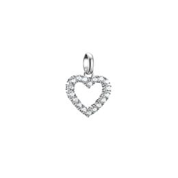 Thomas Sabo Anh&auml;nger 'Charm Herz' Damen Gr&ouml;&szlig;e 14 mm silber