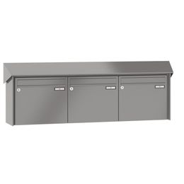 Renz Prisma Aufputzbriefkastenanlage 3-fach RAL9007