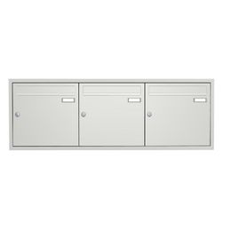 Renz ONZO Unterputz-Briefkastenanlage in RAL 9007 3-fach mit 2ten Namensschild