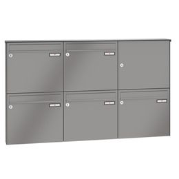 Renz Basic B Briefkastenanlage Aufputz 5-fach in Wunsch-RAL