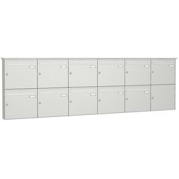 ONZO Aufputzbriefkastenanlage in RAL 9016 11-fach mit 2ten Namensschild & Soft Close