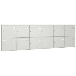 ONZO Aufputzbriefkastenanlage in RAL DB703 12-fach mit 2ten Namensschild