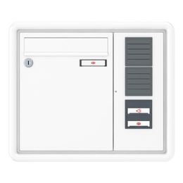Renz RS3000 Unterputz Briefkastenanlage mit Sprechsieb rechts RAL9016