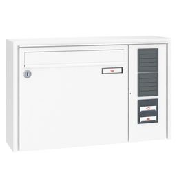 Renz Quadra Aufputzbriefkastenanlage mit Sprechsieb RAL9016