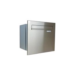XXL Edelstahl Mauerdurchwurf Briefkasten - T: 24,5-40 cm - A-042