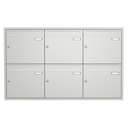 ONZO Unterputz-Briefkastenanlage in RAL 7016 6-fach mit 2ten Namensschild & Soft-Close