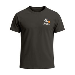 Neverless Shirt 'Palme' Herren Gr&ouml;&szlig;e L anthrazit