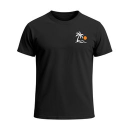 Neverless Shirt 'Palme' Herren Gr&ouml;&szlig;e XXXL schwarz