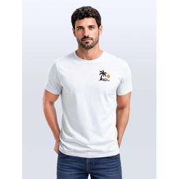 Neverless Shirt 'Palme' Herren Gr&ouml;&szlig;e L wei&szlig;
